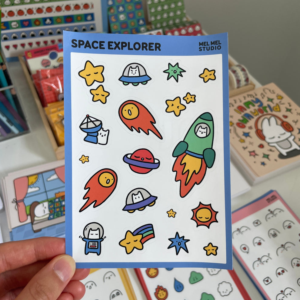 Space Explorer Sticker Sheet – Mel Mel Studio
